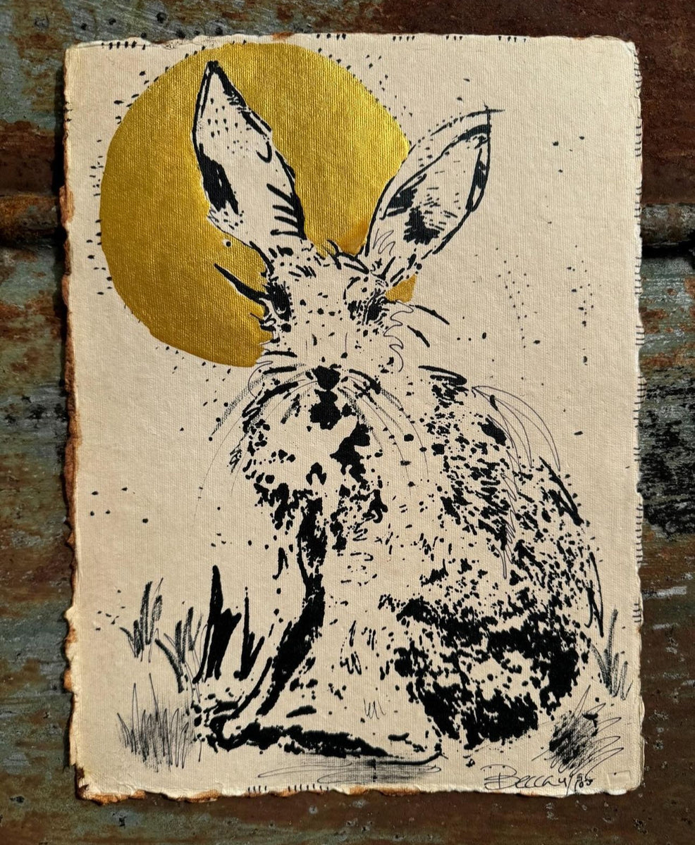 Gold Moon Marsh Hare – Rebecca Sipper Art