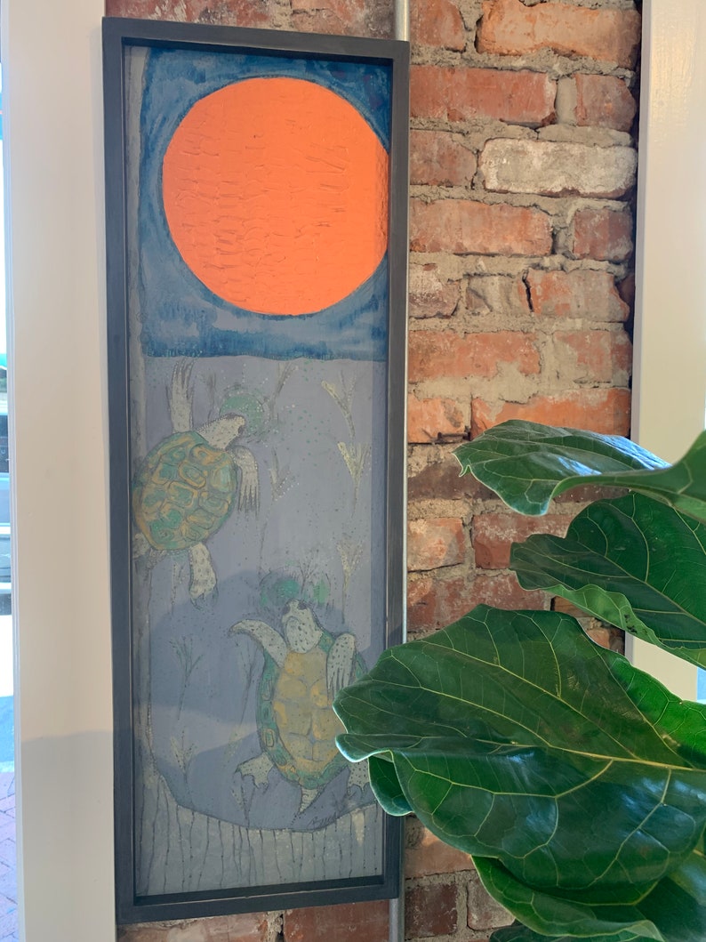Turtle Copper Moon - Original Painting – Rebecca Sipper Art